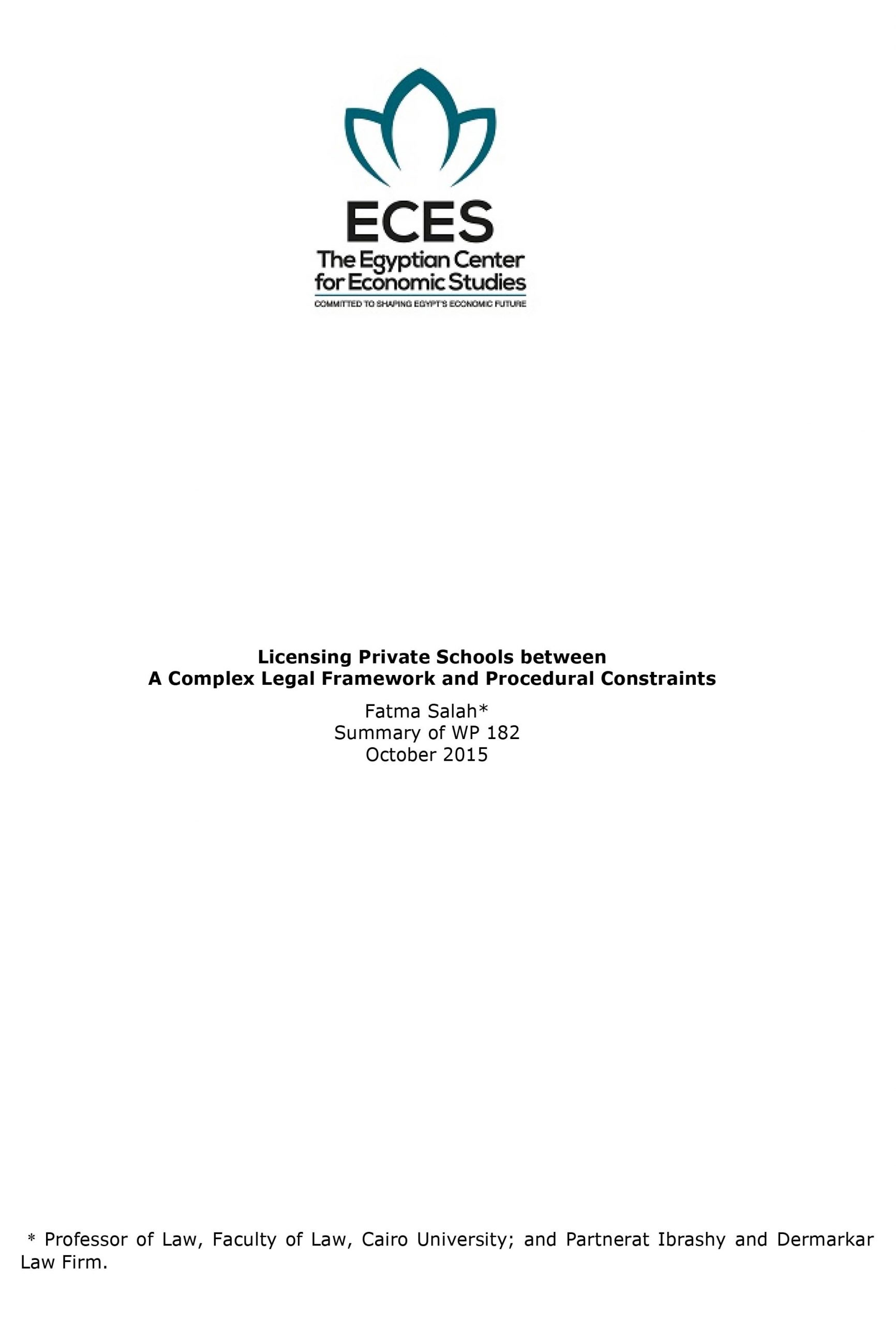 Licensing Private Schools between a Complex Legal Framework and ...